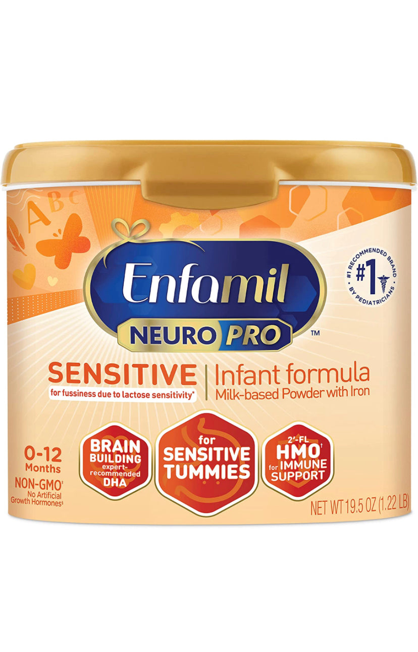Enfamil Sensitive Infant Formula, Powder, 19.5 oz, (Pack of 1 ...